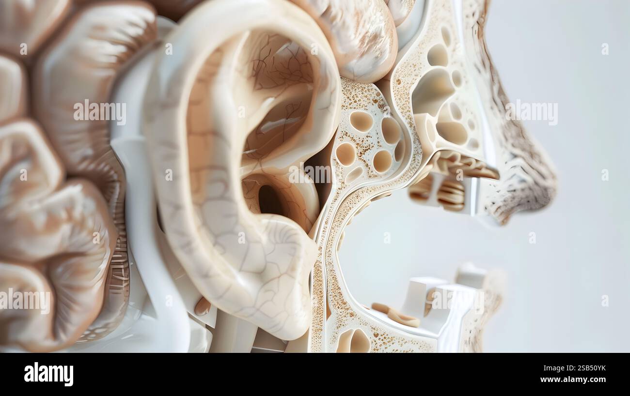 This detailed provides a comprehensive view of the human ear anatomy ...