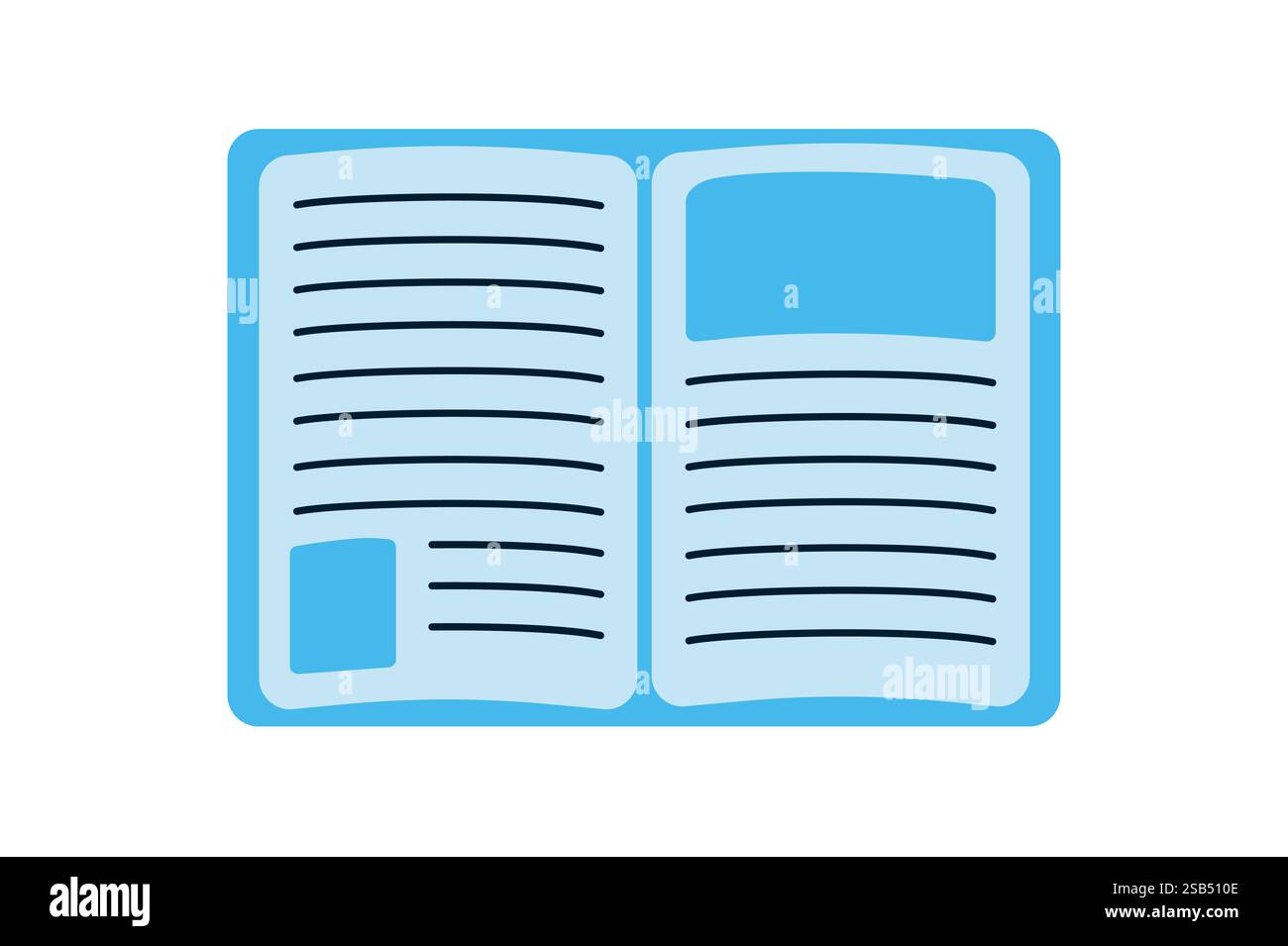 cartoon blue book read learning school vector illustration eps 10 ...