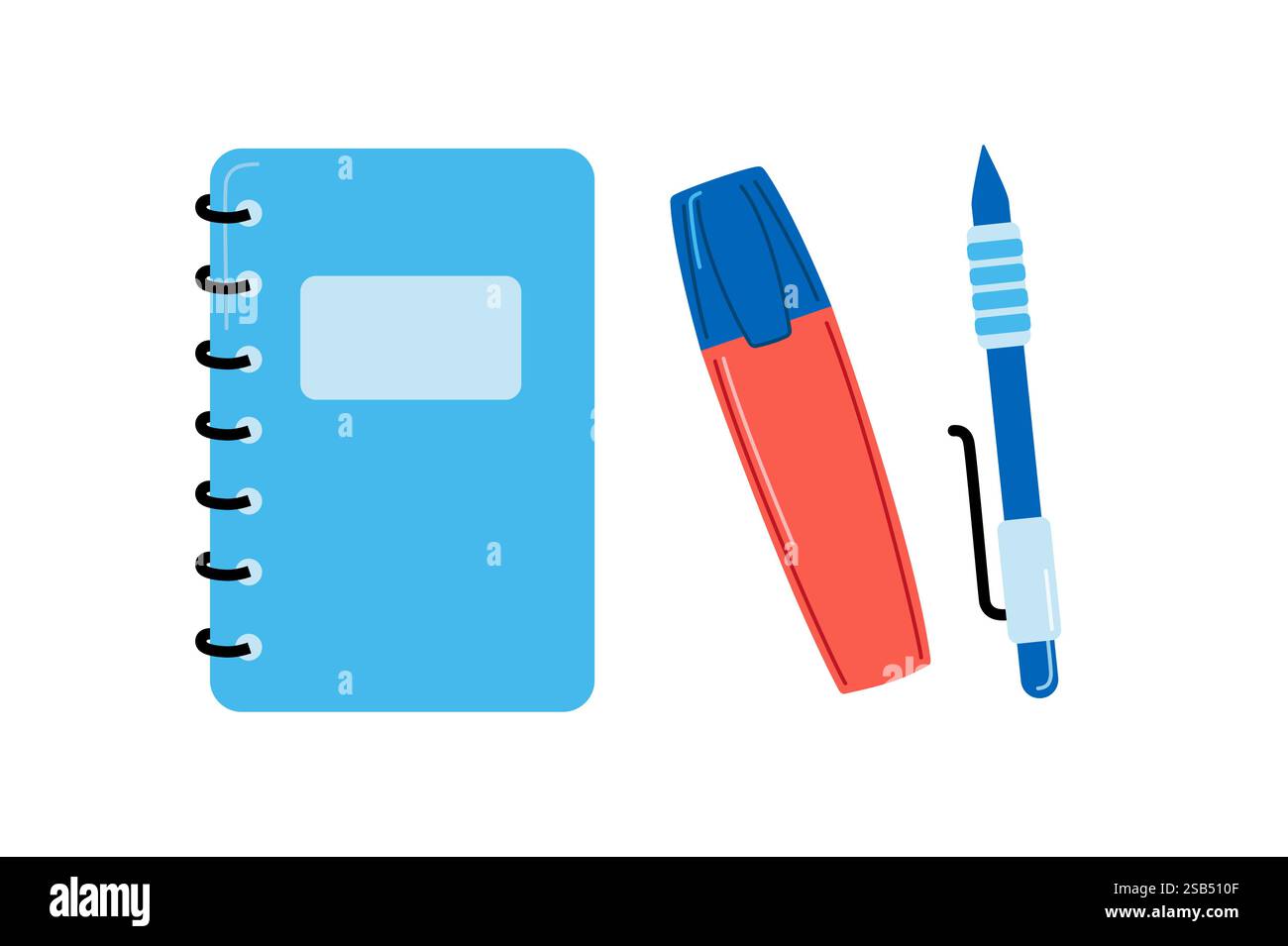 Office stuff for notes, touch device with touch pen, notepad, and black ...