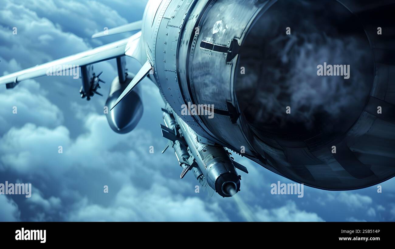 A detailed view of the intense connection point where the refueling ...