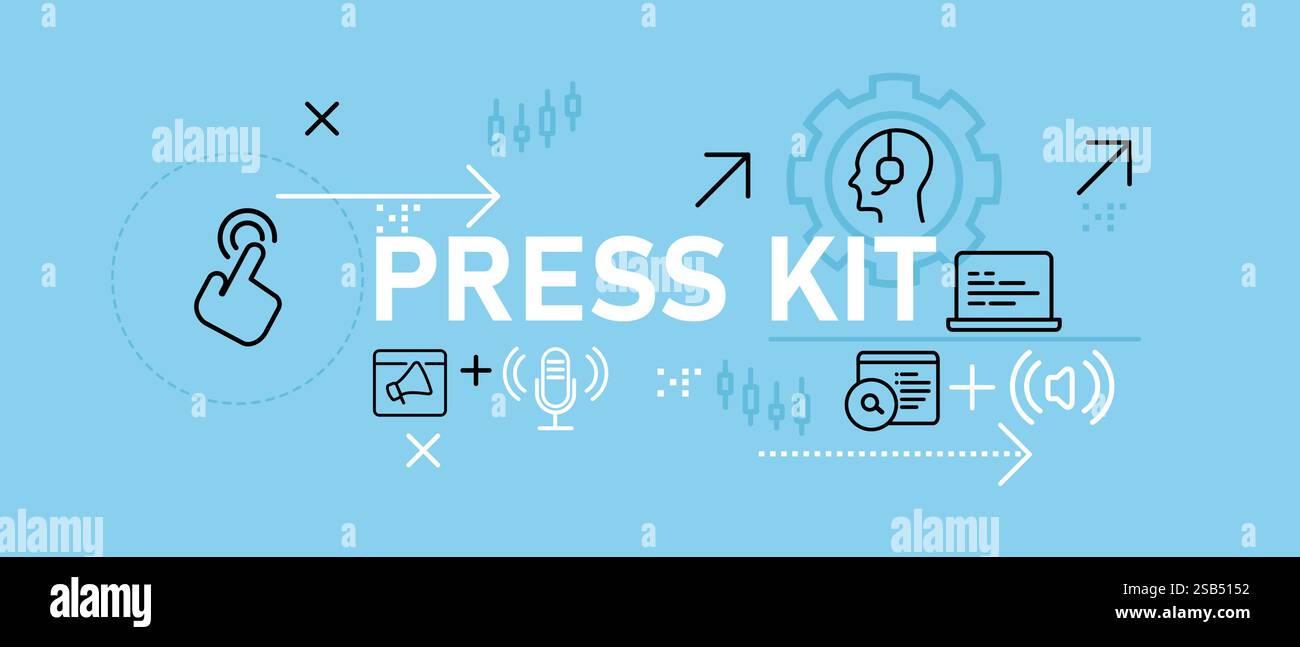 Press Kit Conceptual media entertainment information modern technology ...