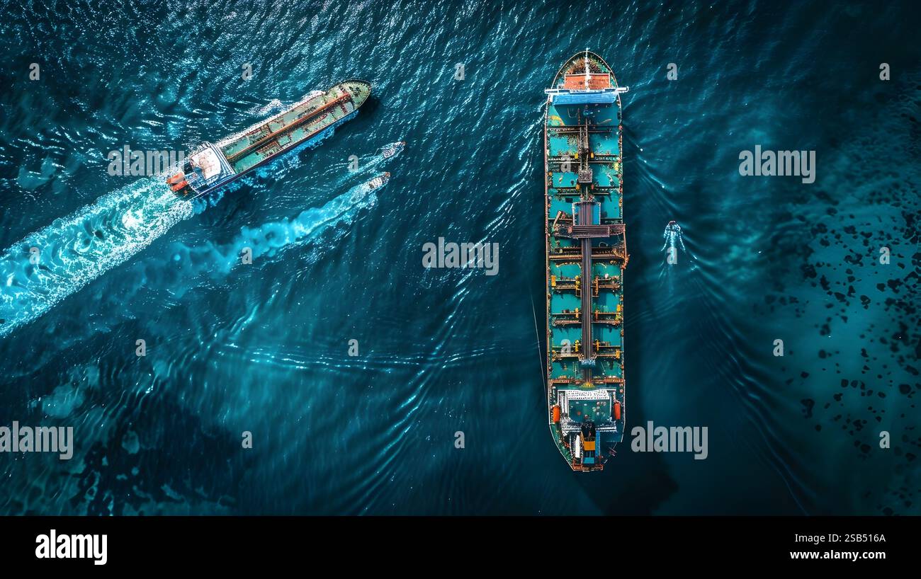 A breathtaking aerial view captures the impressive scale and logistics ...