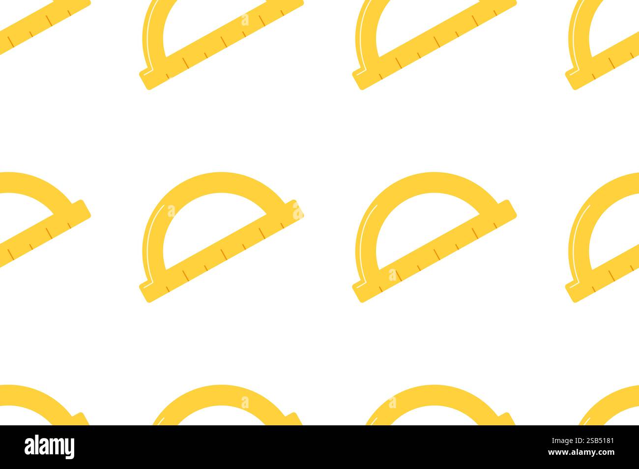 Graphic vector seamless pattern with school kit accessories: triangles ...