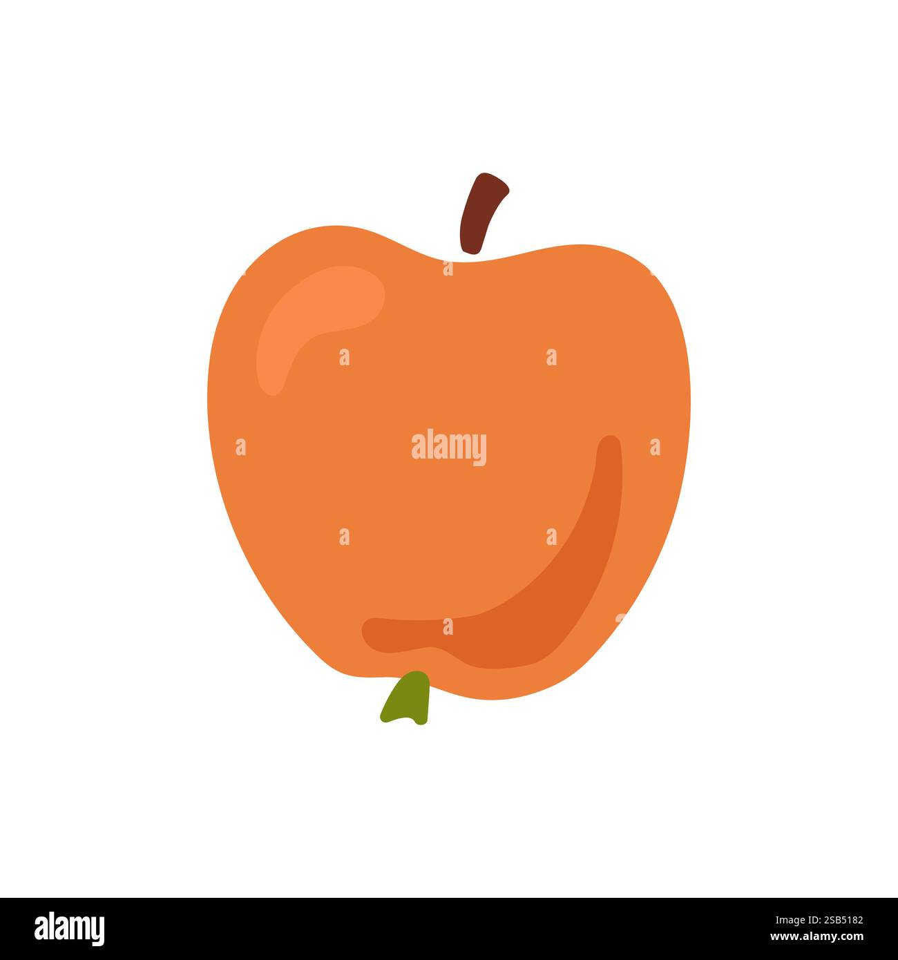 Apple icon in flat style. Vector isolated illustration. Vector ...