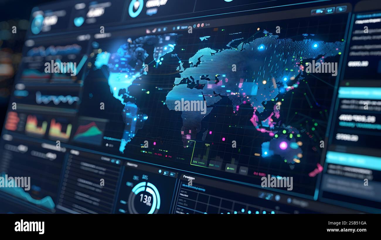 A virtual dashboard interface, specifically designed for supply chain ...