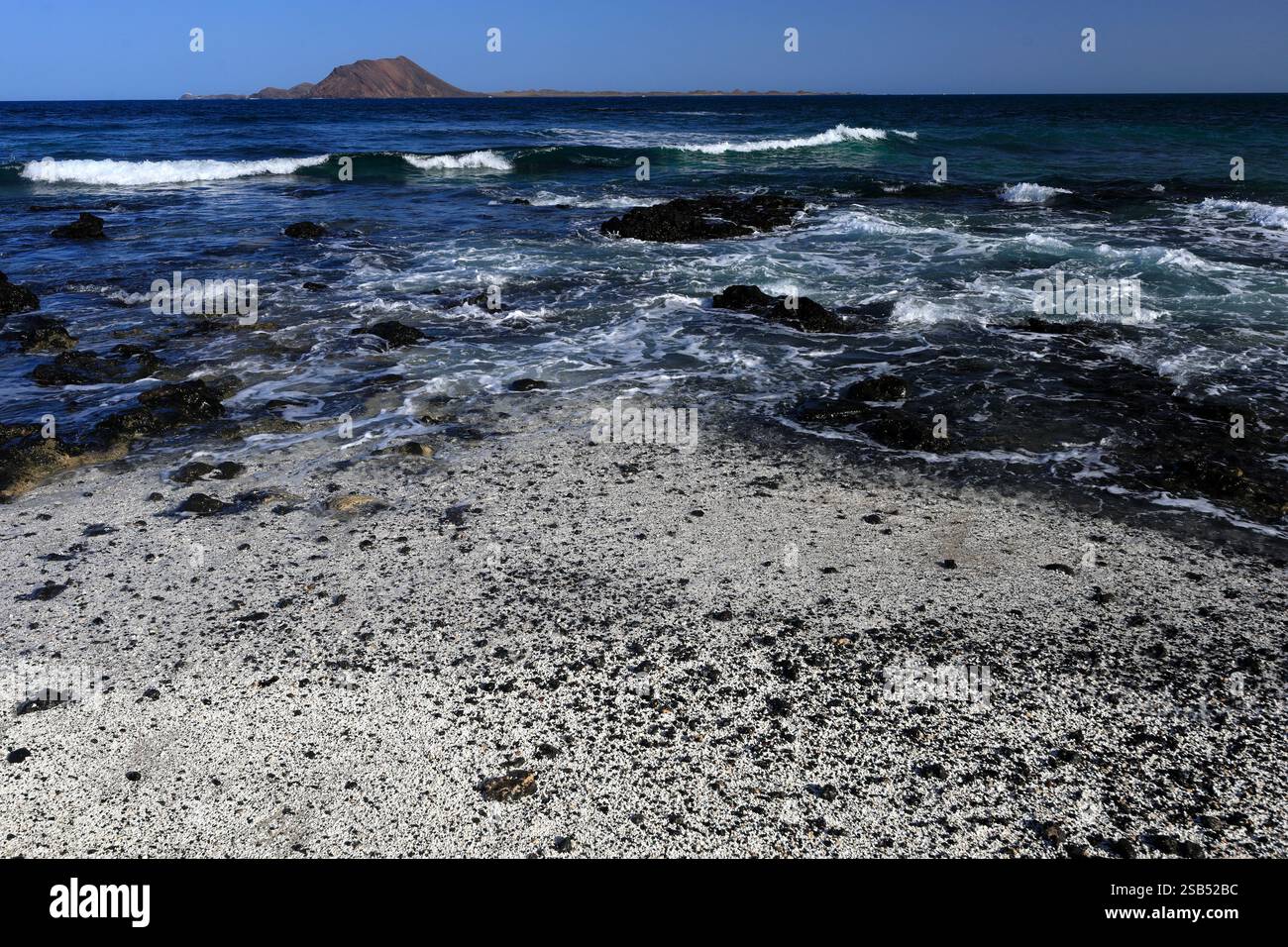 Lobos Island from Corralejo, Fuerteventura, Canary Islands, Spain Stock ...