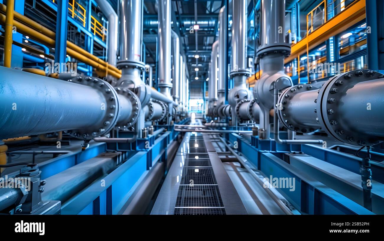 A look inside a cutting-edge desalination plant, showcasing rows of ...