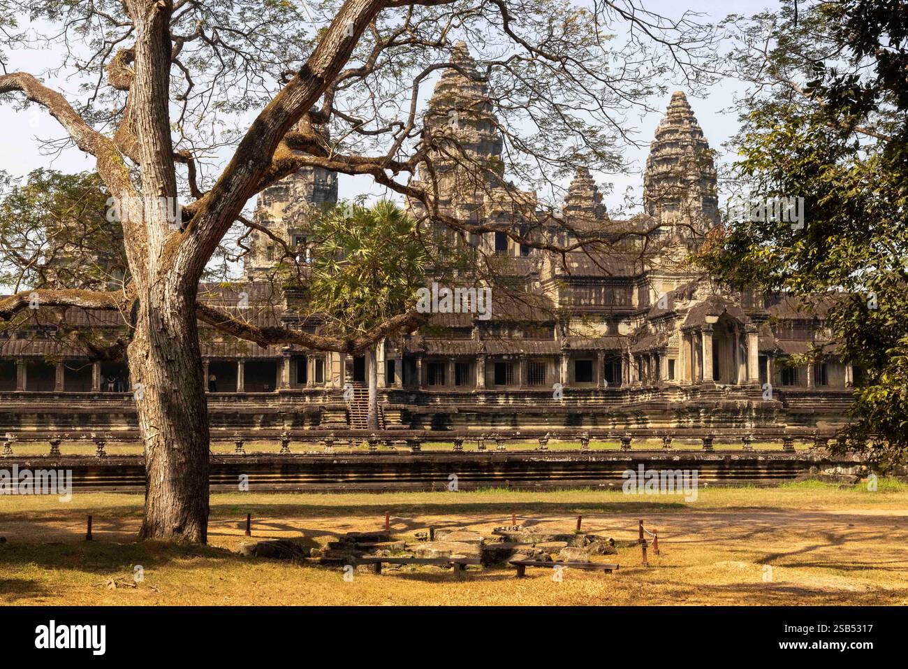 Angkor Wat, Hindu-Buddhist temple in Cambodia. These are the ...