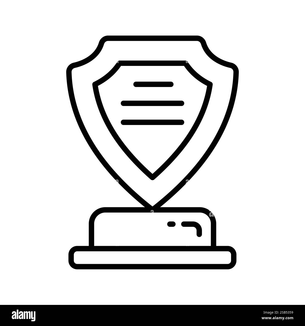 Shield trophy icon, ready to use vector, isolated on white background ...
