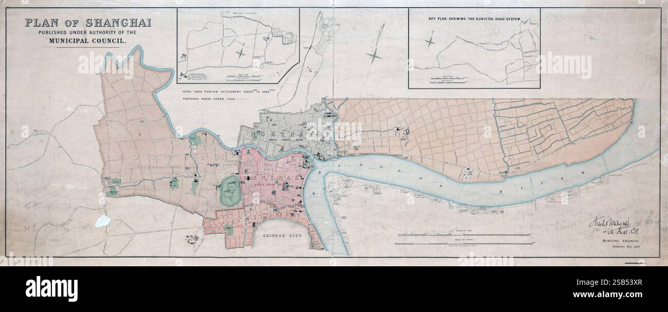 Shanghai map hi-res stock photography and images - Alamy
