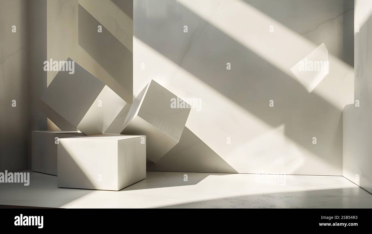 Experience an enthralling journey into a 3D geometric world where complex shapes interlock and ...