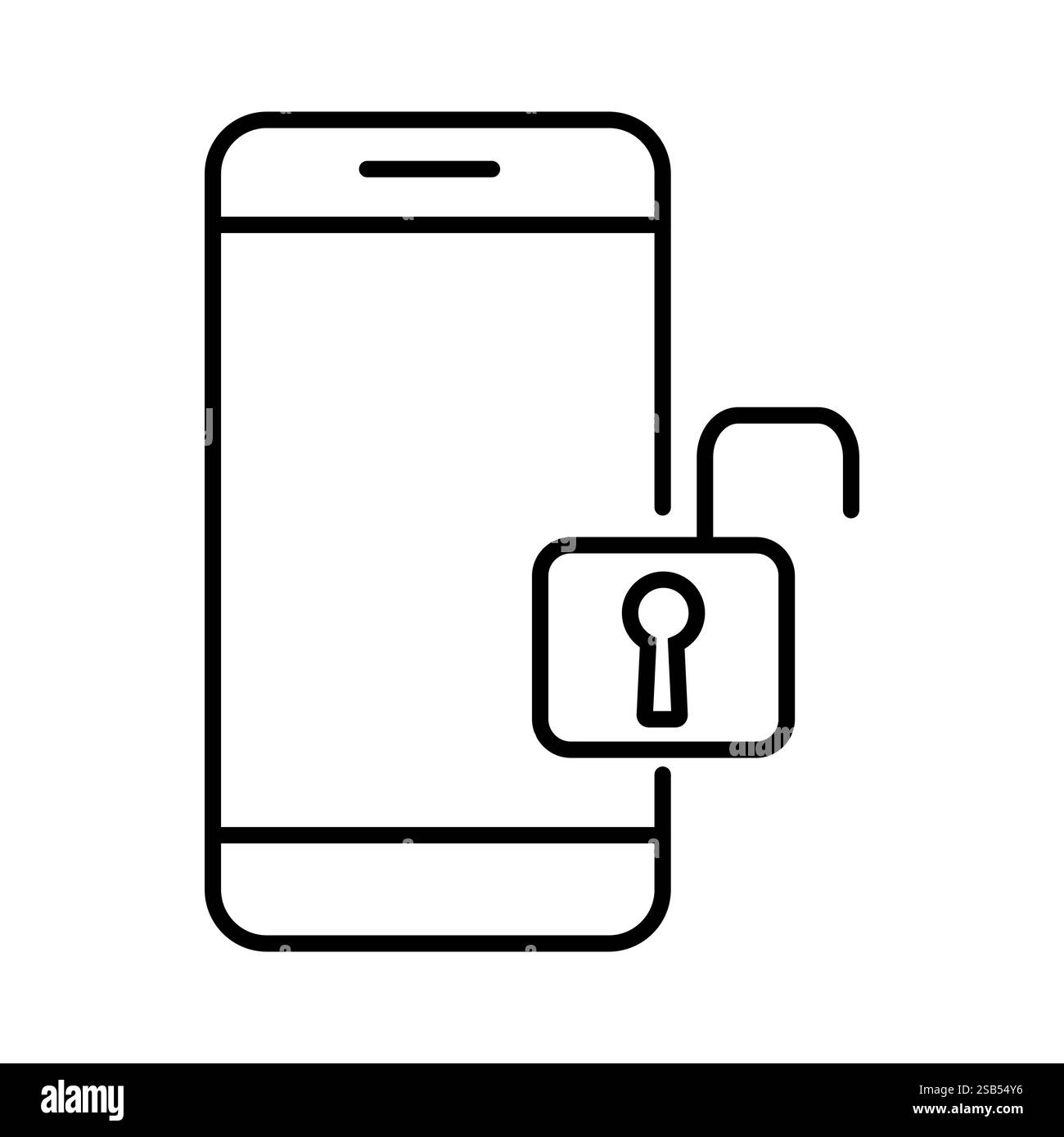 Icon represents concept mobile Black and White Stock Photos & Images ...