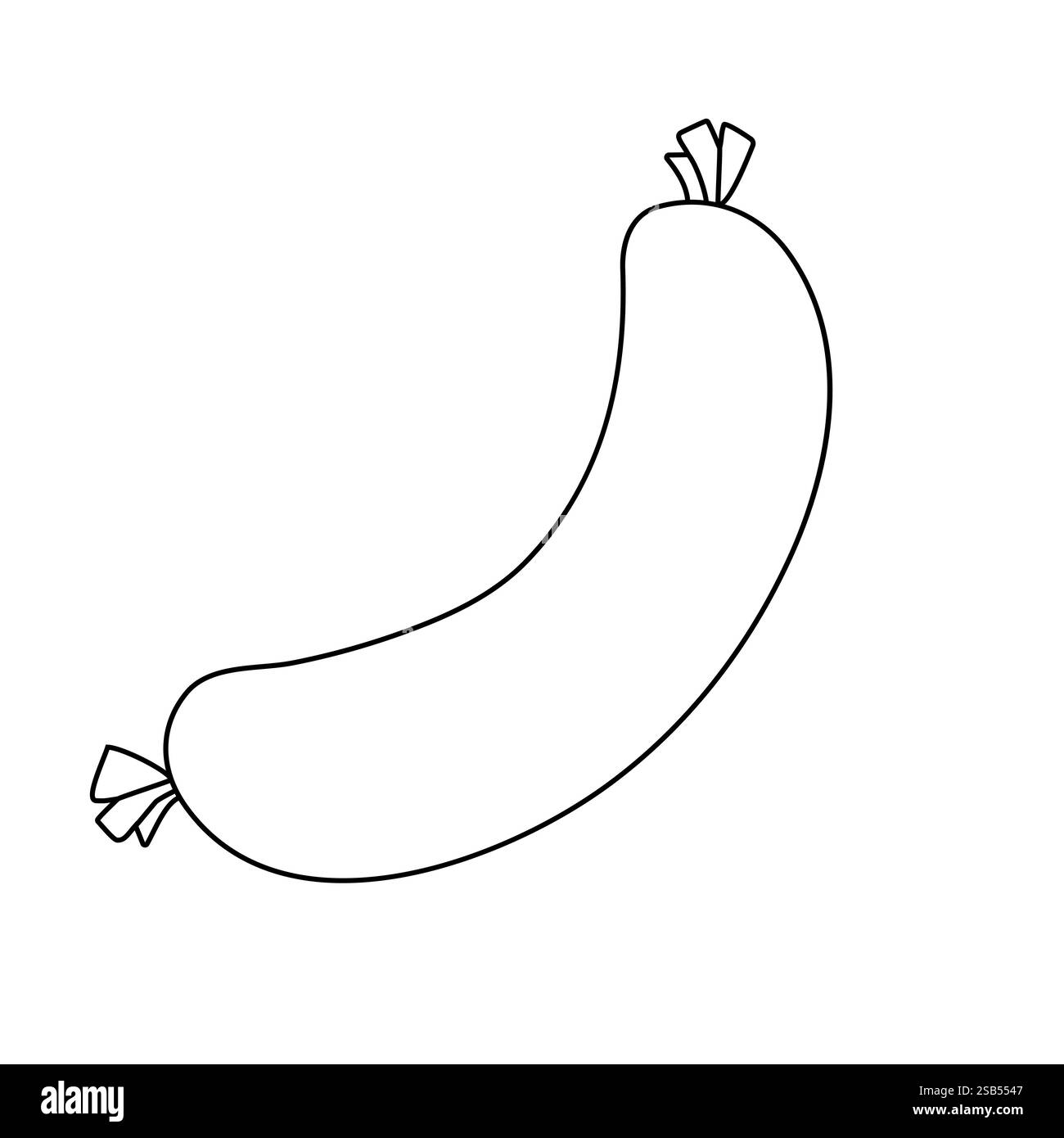 Sausage line icon vector isolated. Vector illustration Stock Vector ...