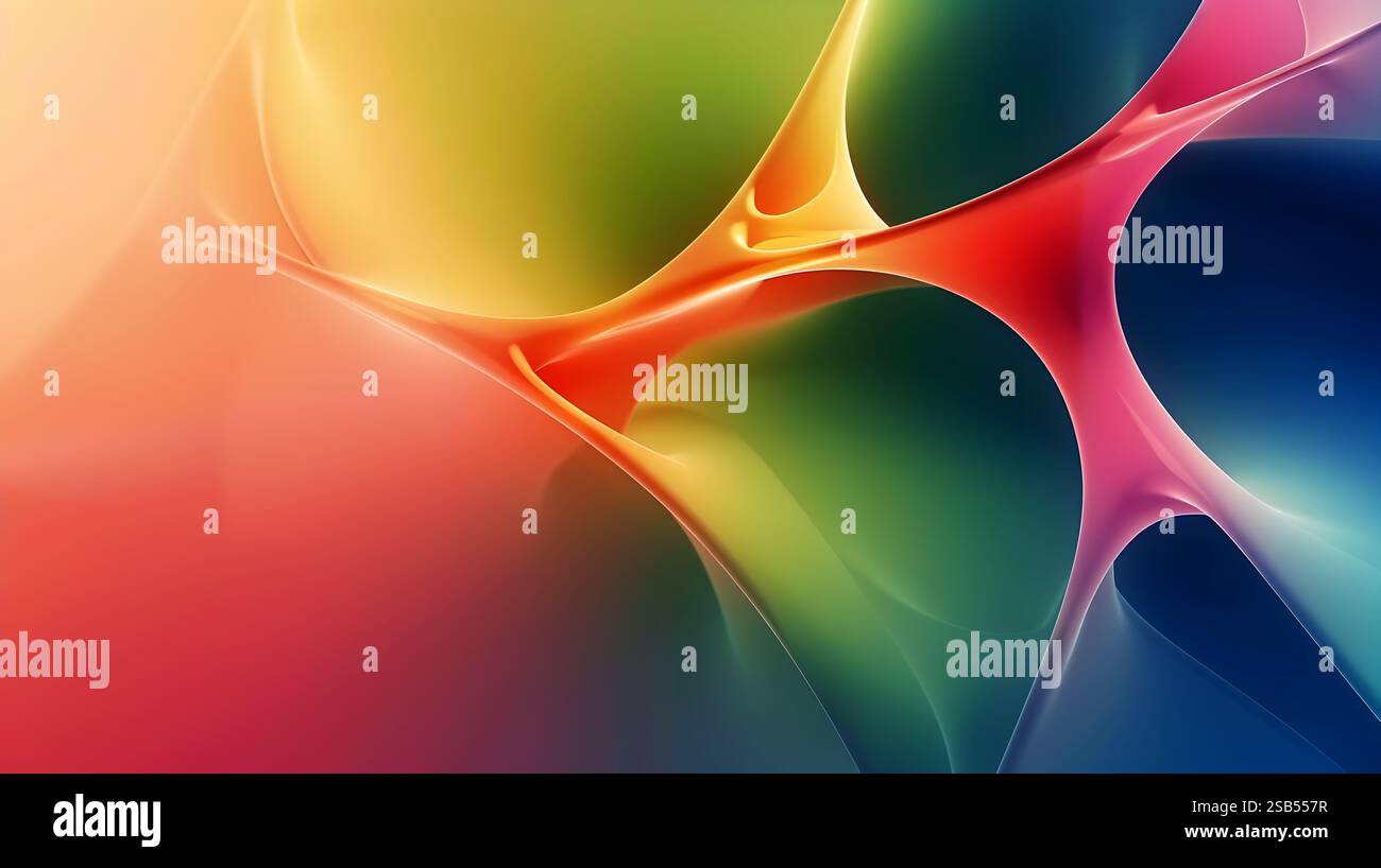 This 3d Render Features Abstract Organic Forms Reminiscent Of Both