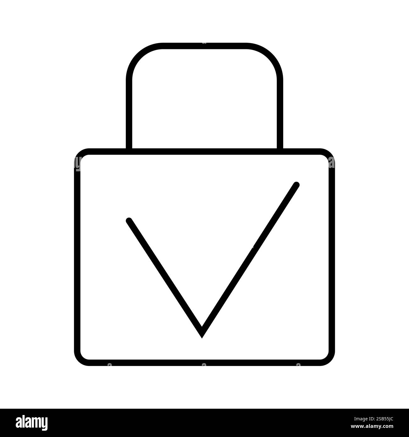 A padlock with a clean, minimalist design emphasizes security and ...