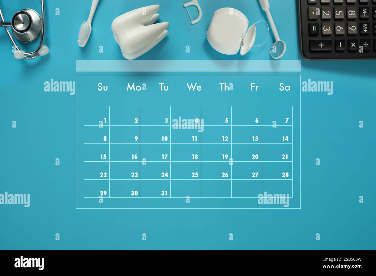 dental plan calendar with the days of the week and the numbers 1-31 ...