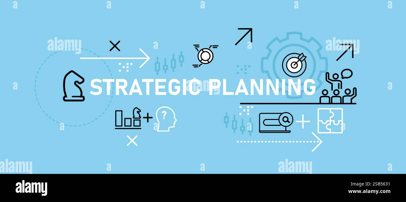 Strategic Planning conceptual idea business forecast analyzing progress ...