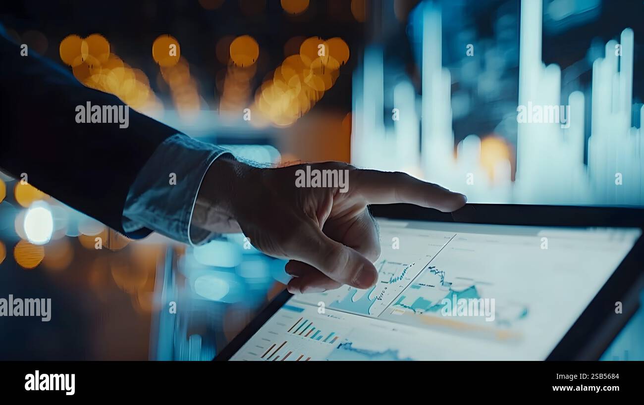 A creative split-screen image displays a businessman in an office ...