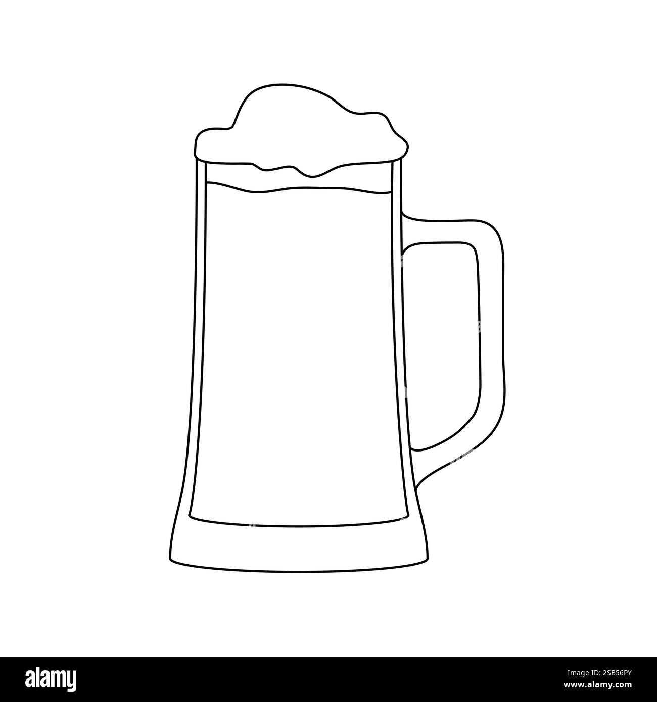 beer mug line drawing vector. Vector illustration Stock Vector Image ...