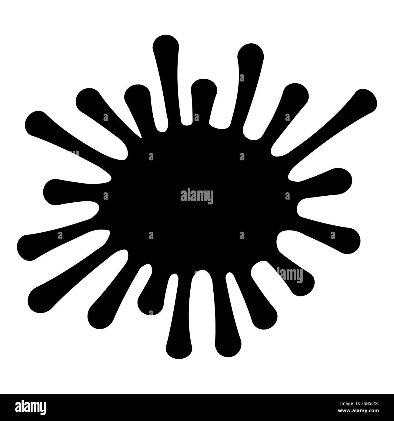 Black Ink Splotch, blob stain drip drop splatter Stock Vector Image ...