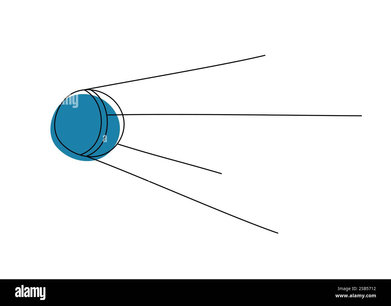Sputnik satellite vector illustration isolated on white background ...