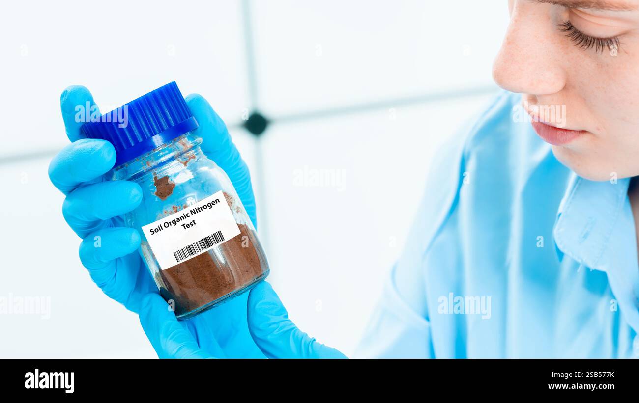 Soil Organic Nitrogen Test Measures organic nitrogen levels Stock Photo ...