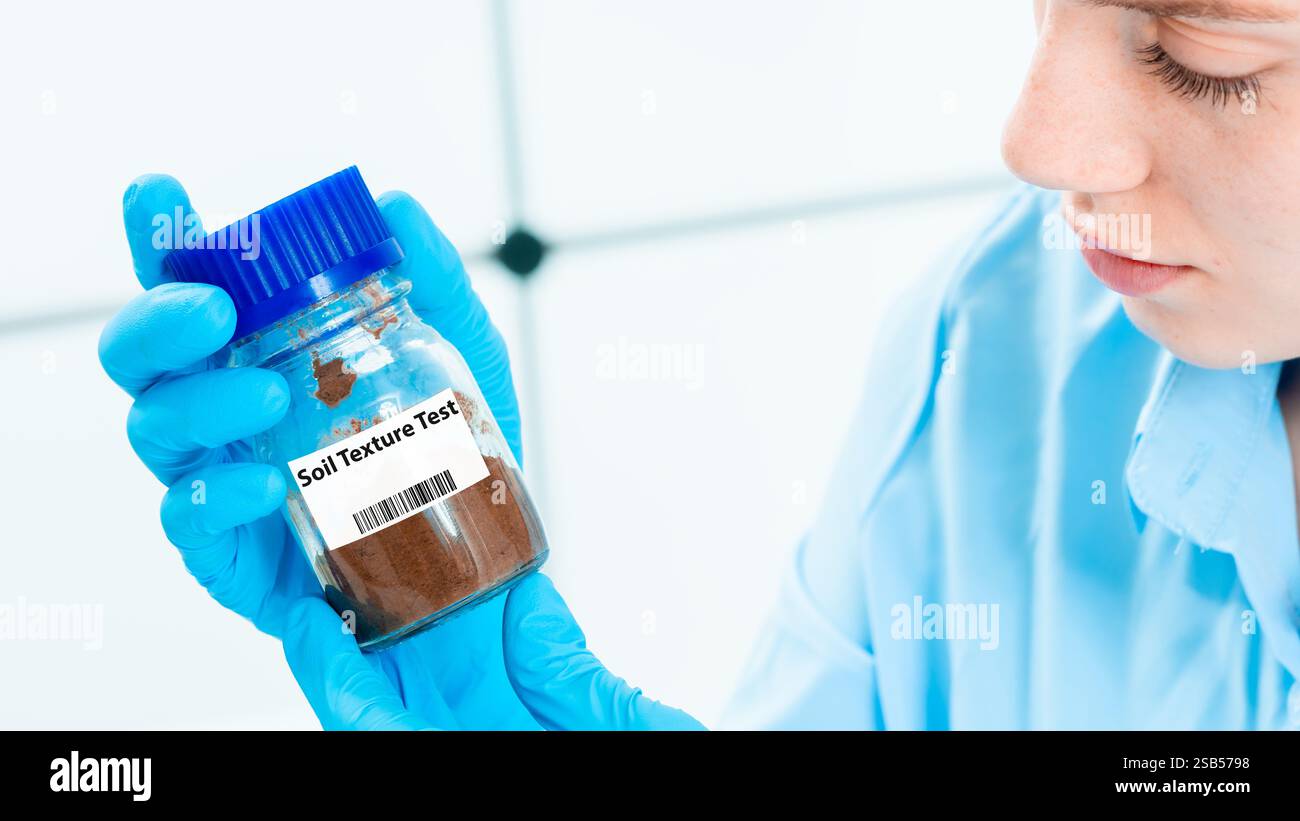 Soil Texture Test Analyzes soil particles to determine sand; silt; and ...