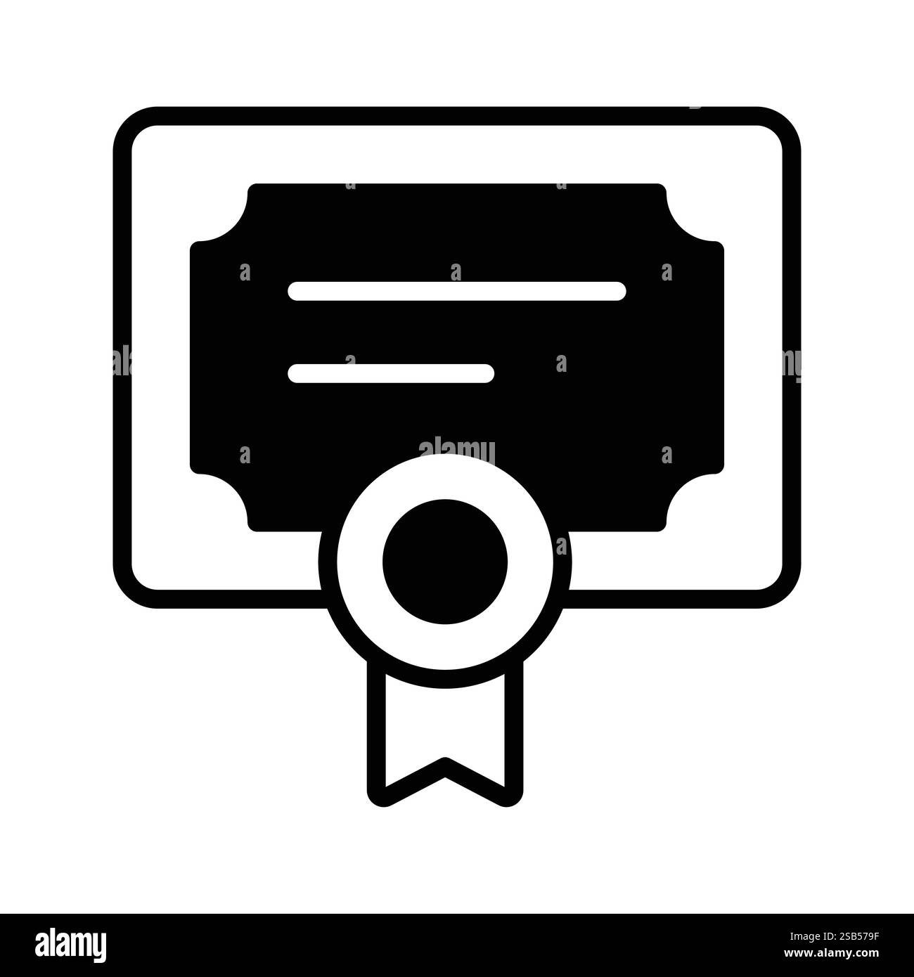 Authorized document, paper with badge depicting concept icon of ...