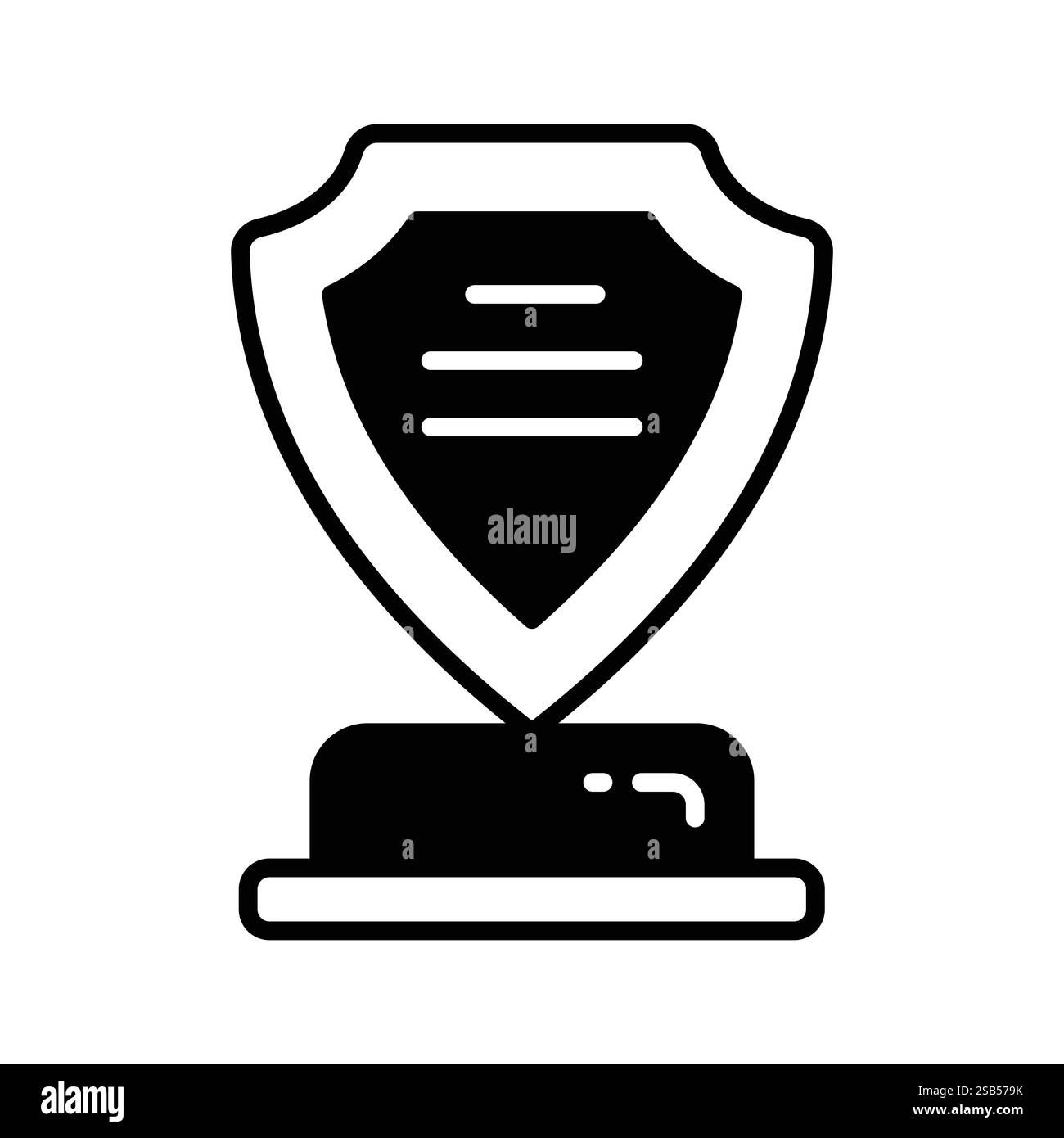 Shield trophy icon, ready to use vector, isolated on white background ...