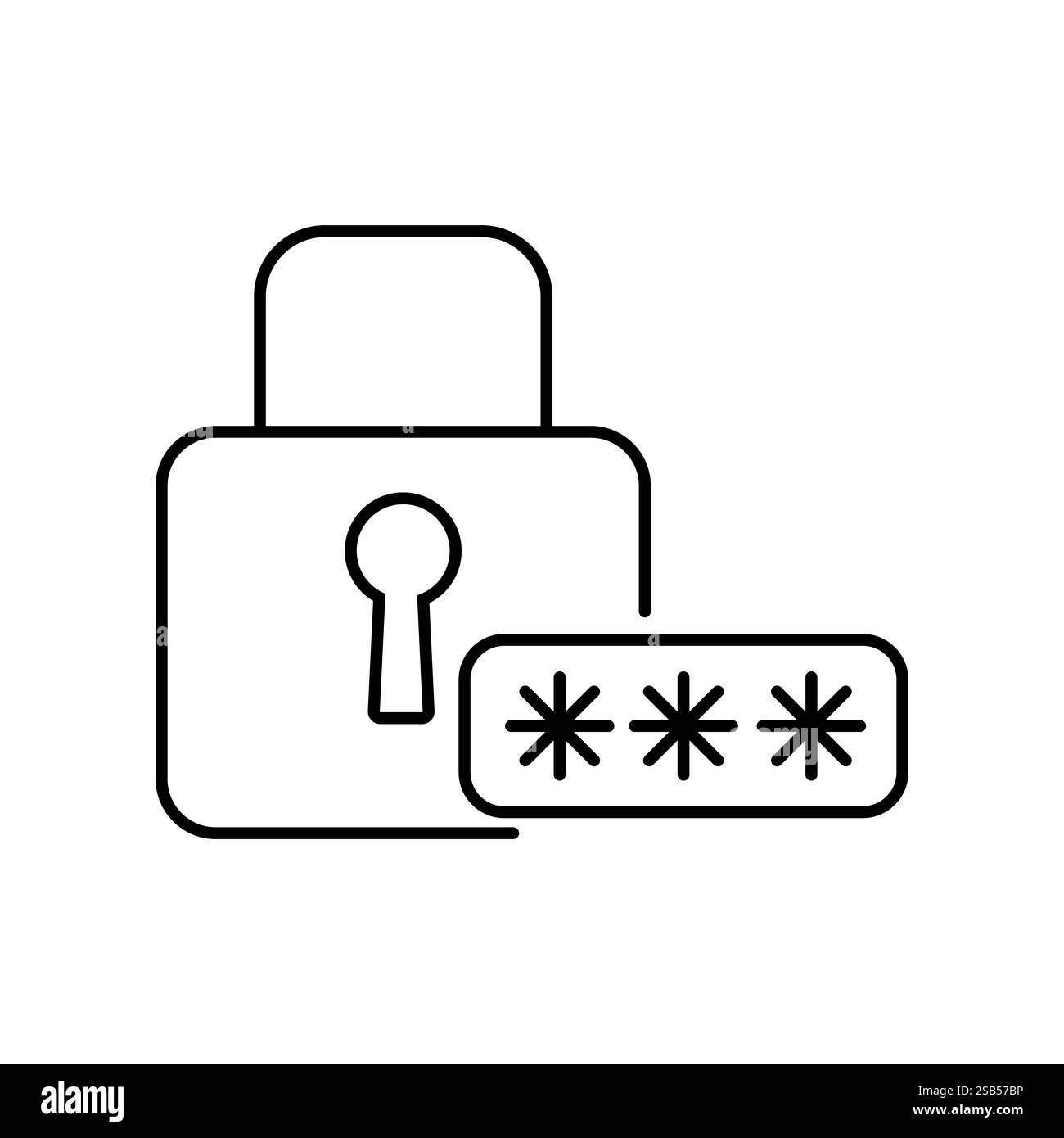 The visual illustrates a padlock alongside a password prompt ...