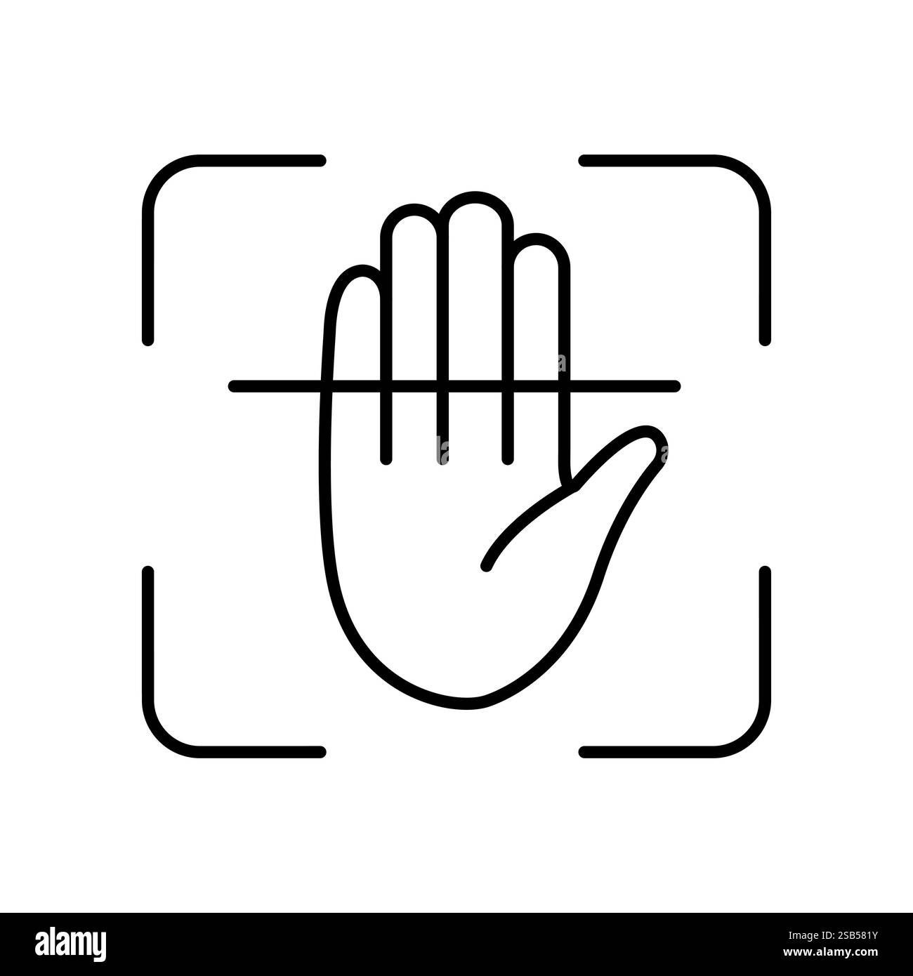 A simple yet effective graphic showing a hand raised in a stop gesture ...