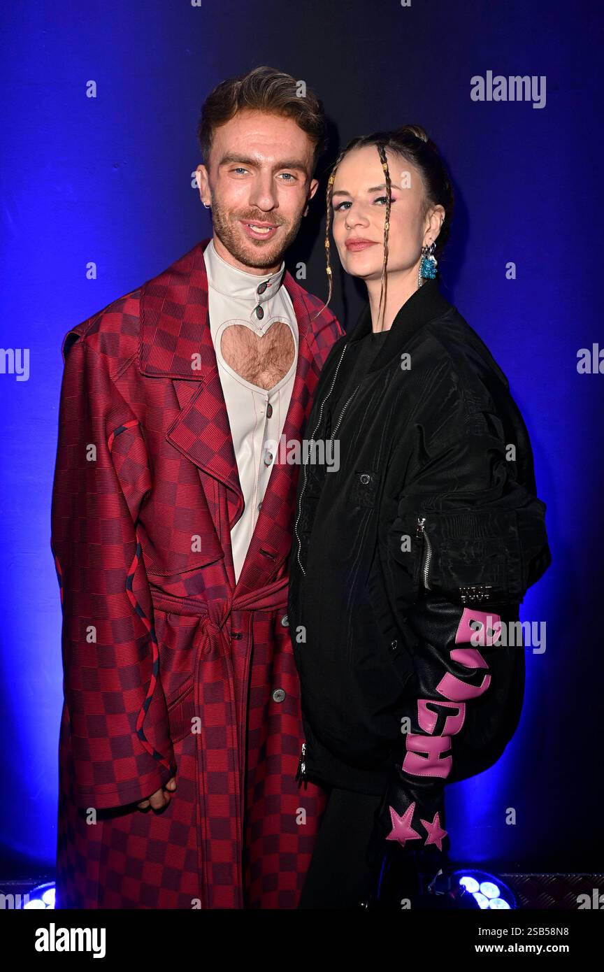 Felix Nieder und Celine Behringer bei der Bunte New Faces Party 2025 auf der Berlin Fashion Week ...