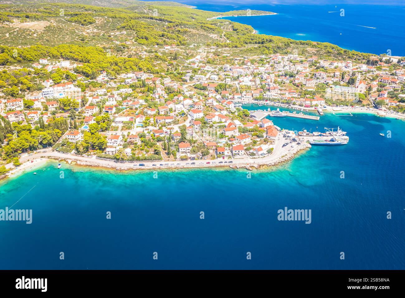 Breathtaking aerial drone view adriatic hi-res stock photography and ...