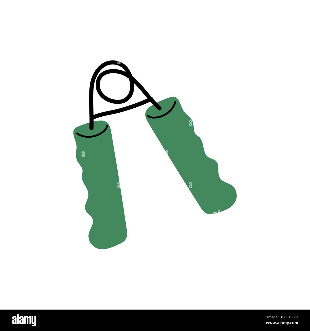 This graphic showcases a pair of hand grips designed for strength ...