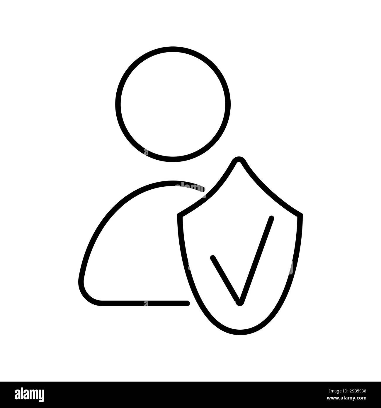 Shield inside checkmark icon hi-res stock photography and images - Alamy