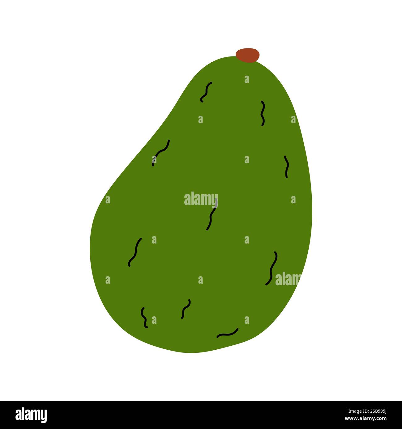 A ripe avocado is showcased with its rich green skin, exhibiting a ...