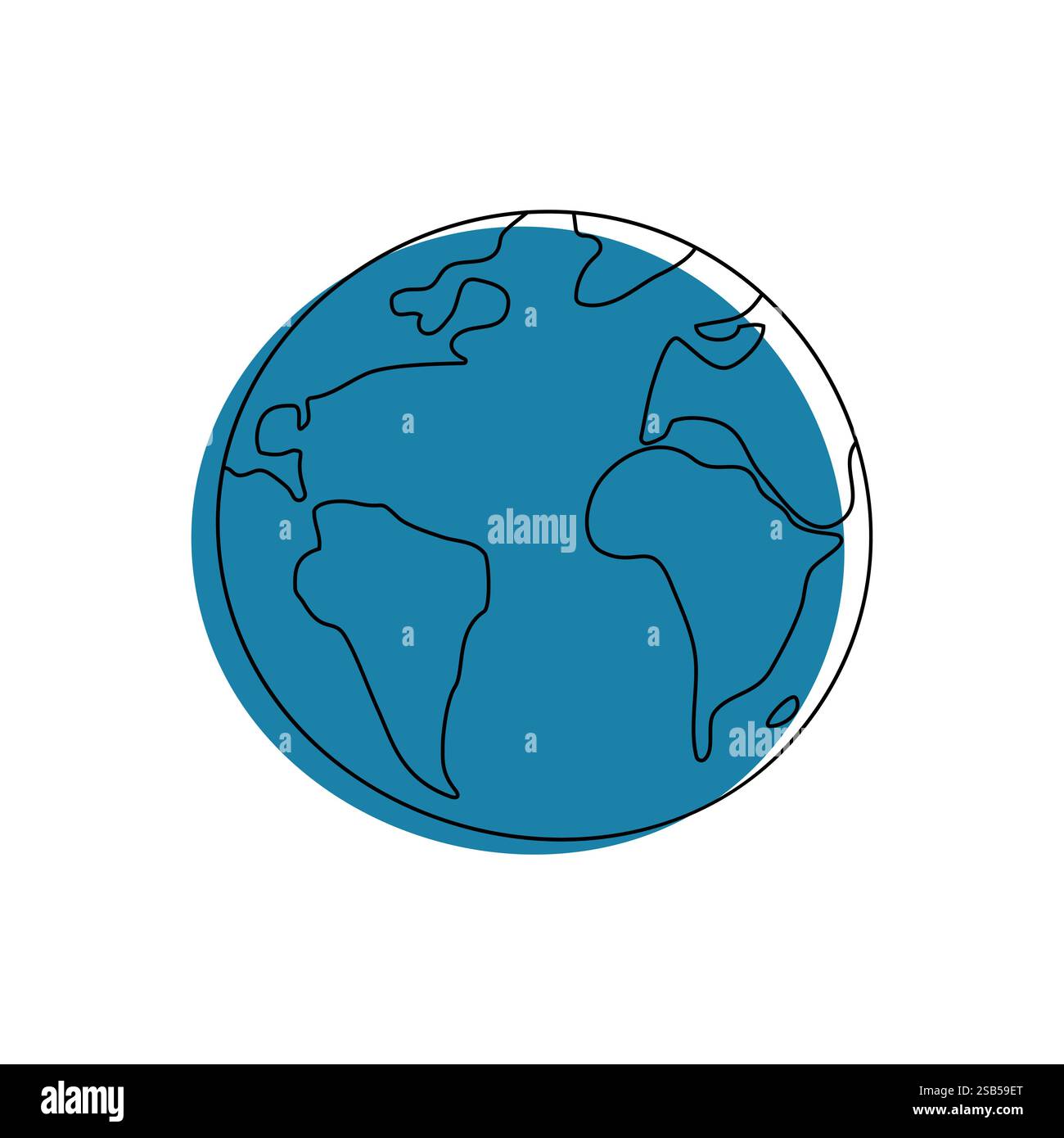 A drawing of the earth against a plain white background, showcasing the ...