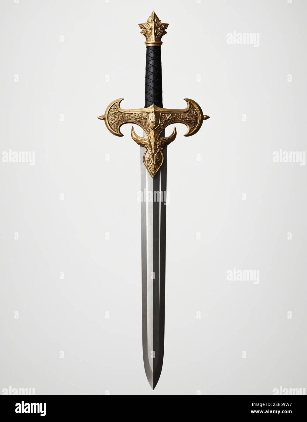 Sword isolated on white background. Blank for design, decoration, coat ...
