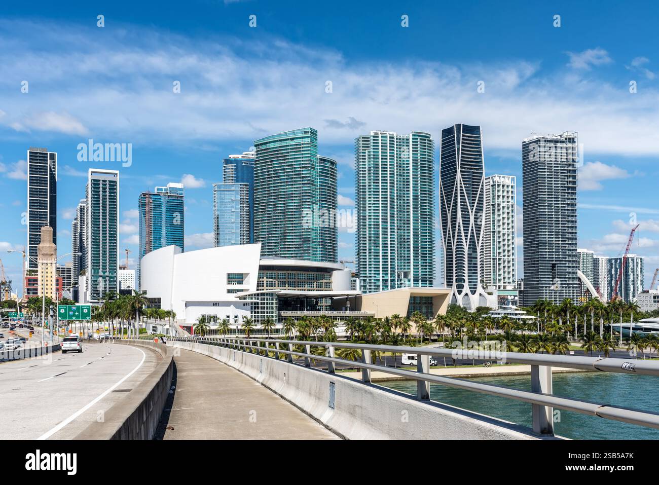Miami, FL, USA - March 31, 2024: Downtown Miami including the Freedom ...