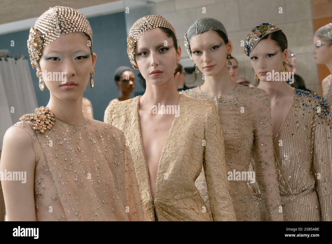 Paris Haute Couture - SS 2025 Giorgio Armani Privè fashion show Backstage 21 Rue Francois ...