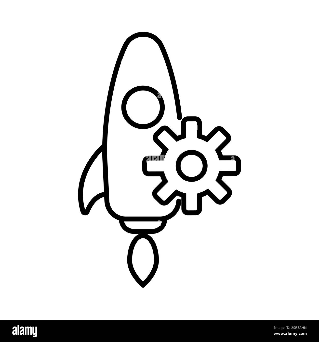 Minimalist black line gear Black and White Stock Photos & Images - Alamy