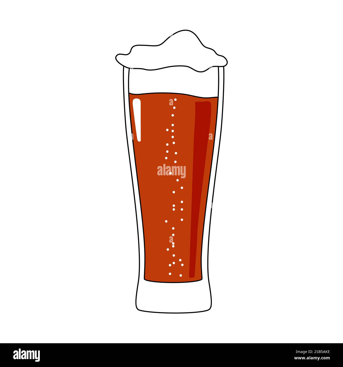 Willy Becher beer glass. Hand drawn vector illustration isolated on ...
