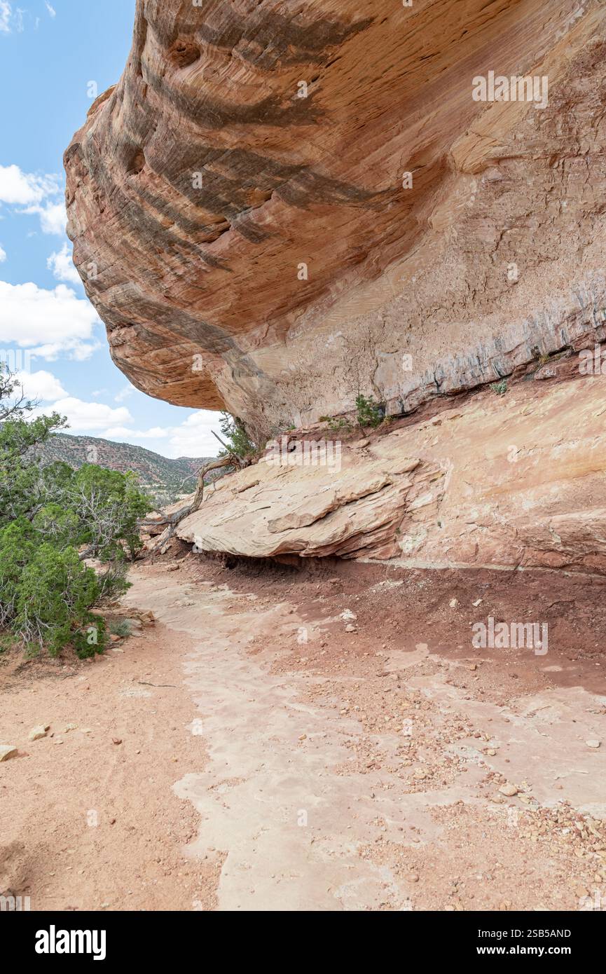 Striated Rock Formation beside the footpath to Kachina Natural Bridge ...