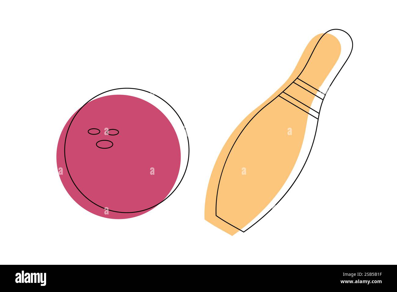 bowling icon, strike ball in skittles, explosion bowl, play game ...