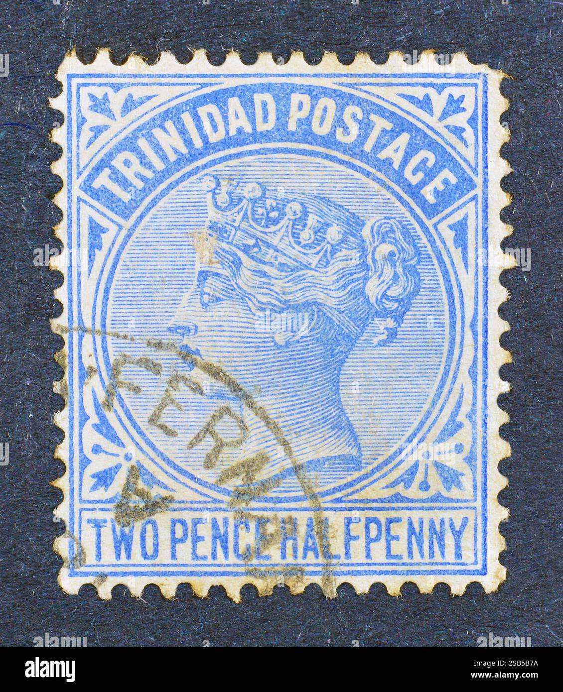 Cancelled postage stamp printed by Trinidad, that shows portrait of ...