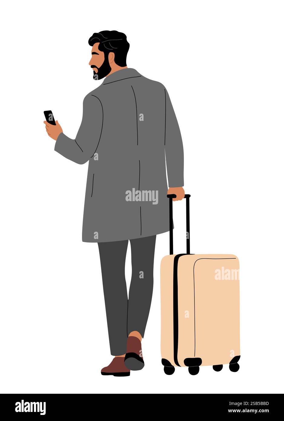 Business trip businessman baggage Stock Vector Images - Alamy