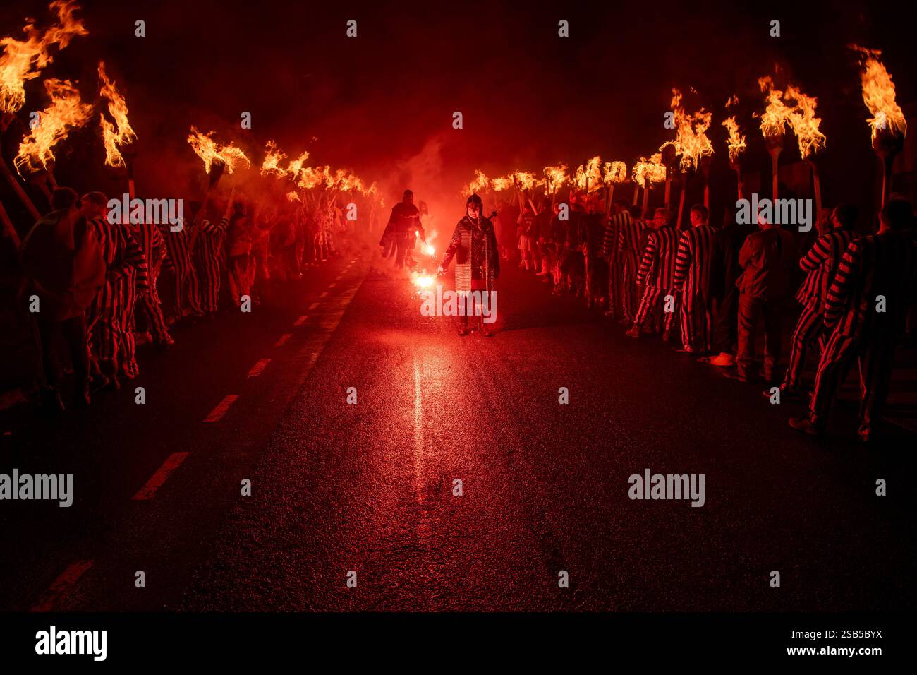 Up Helly Aa 2025 fire festival in Lerwick on the Shetland Isles held on ...