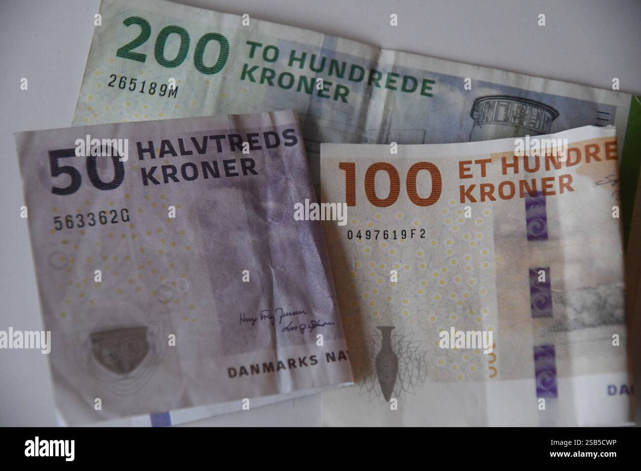 Copenhagen/ Denmark/1ST.BEBRUARY 2025/Danish kroner notes or bills and ...