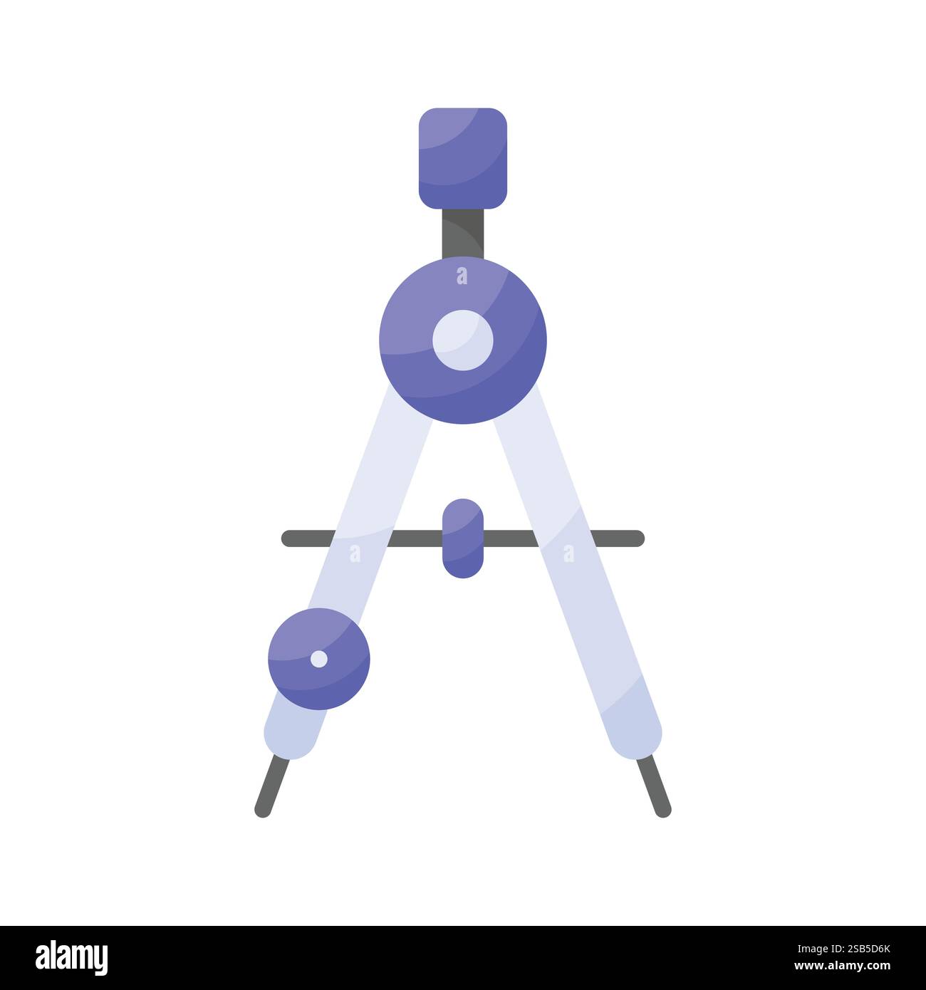 A precise geometric compass icon, perfect for indicating drafting ...