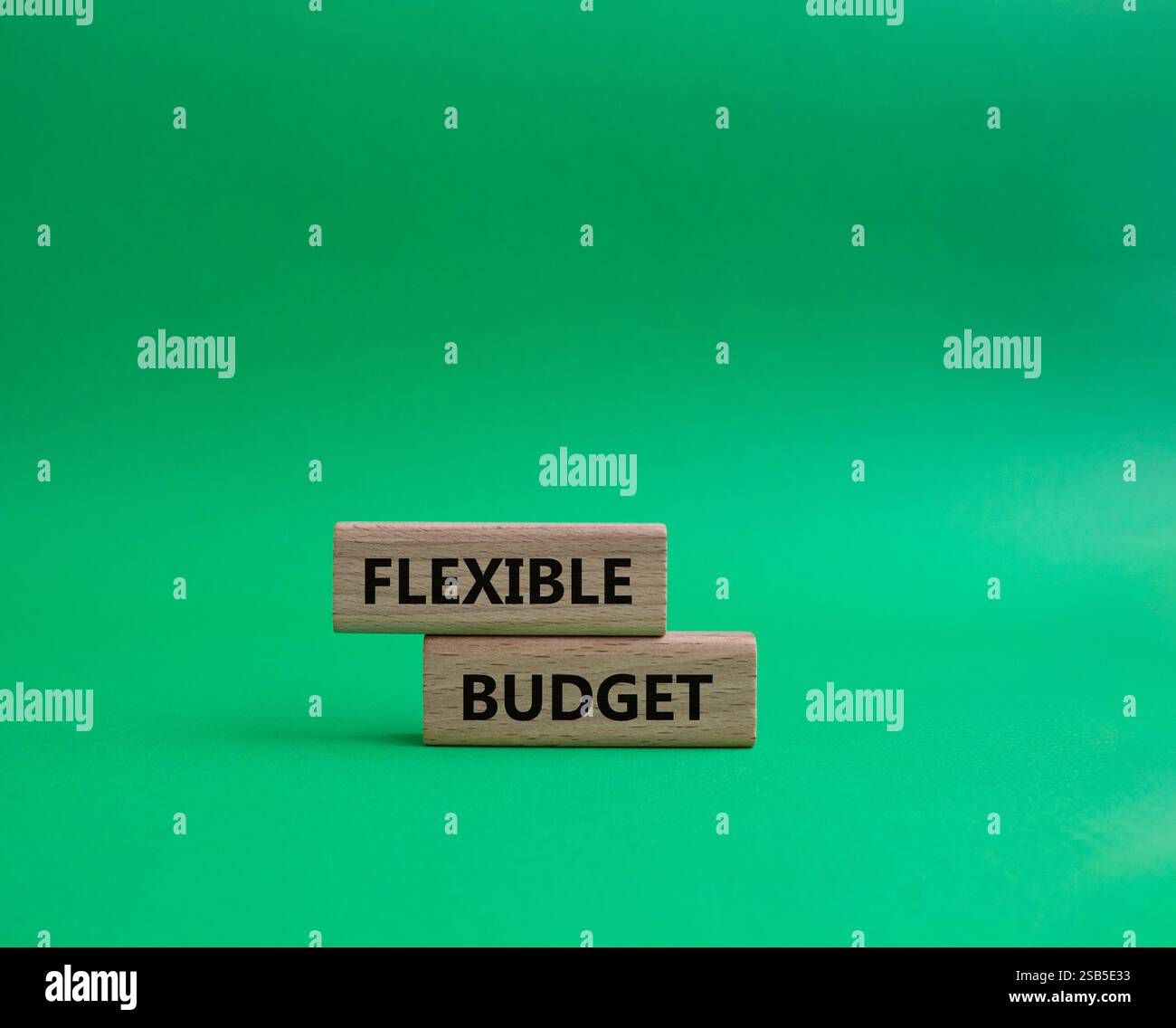 Flexible budget symbol. Concept words Flexible budget on wooden blocks ...
